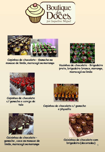 Boutique dos Doces: Cardápio