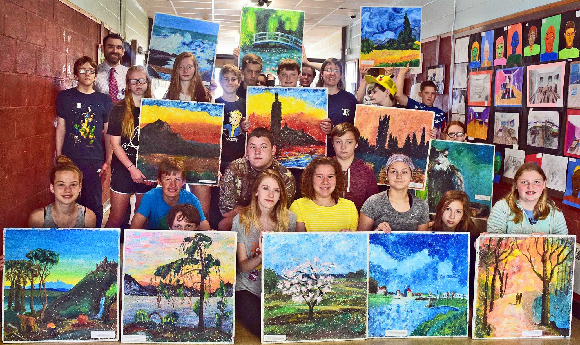 Springfield Vermont News: Students create art to brighten patients' rooms