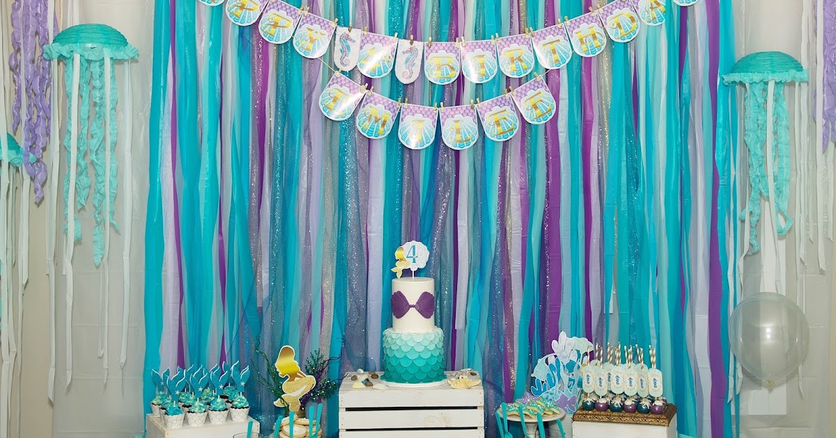 Epic Parties by REVO: Mermaid Dessert Table Set Up