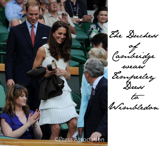Kate Middleton wears Temperley to Wimbledon - Emily Jane Johnston