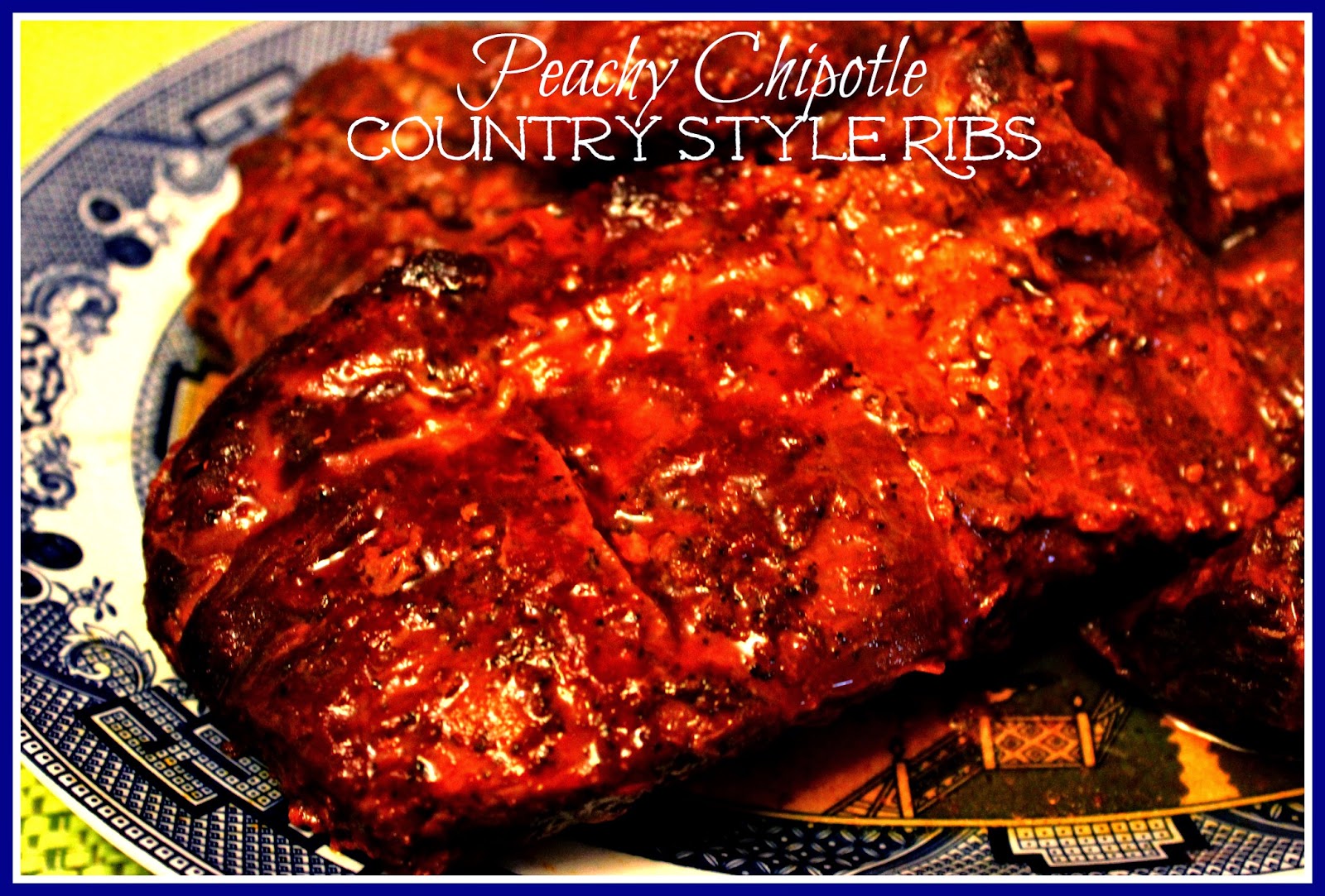 Sweet Tea and Cornbread: Slow Cooker Peachy Chipotle Country Style Ribs!