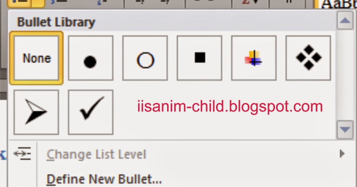Tutorial bullet dan numbering