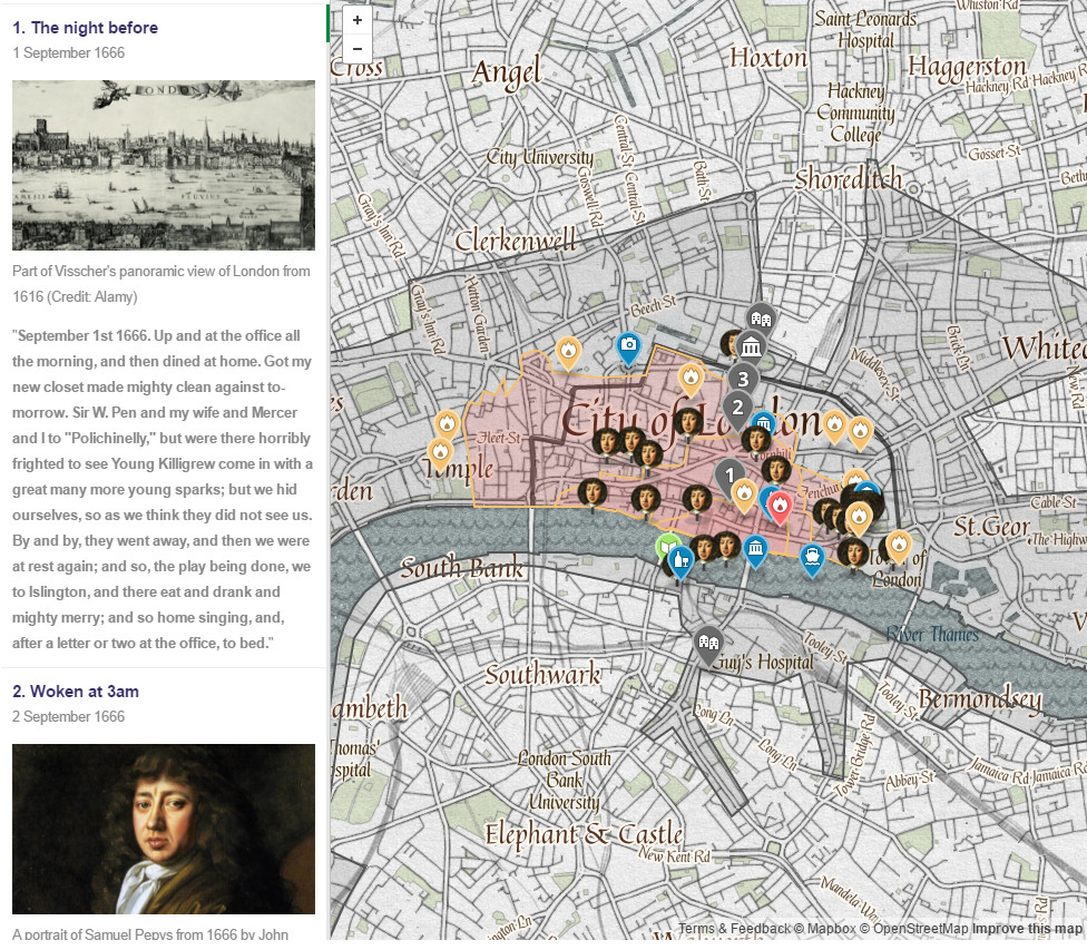 Map Of London Great Fire - United States Map