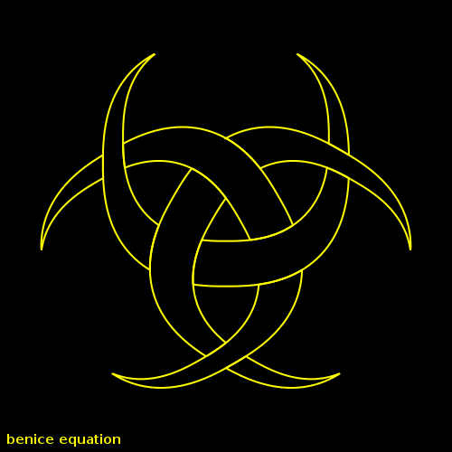 Fun math art (pictures) - benice equation: Triple Crescent Moon