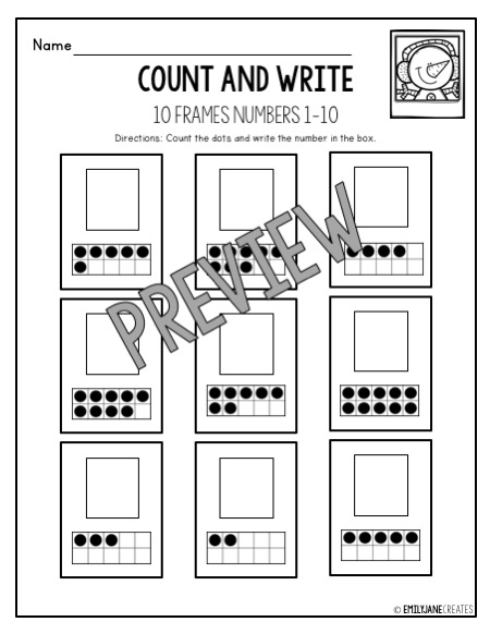 Emily Jane Creates: JANUARY NO PREP KINDERGARTEN PACKET-OVER 100 PAGES!