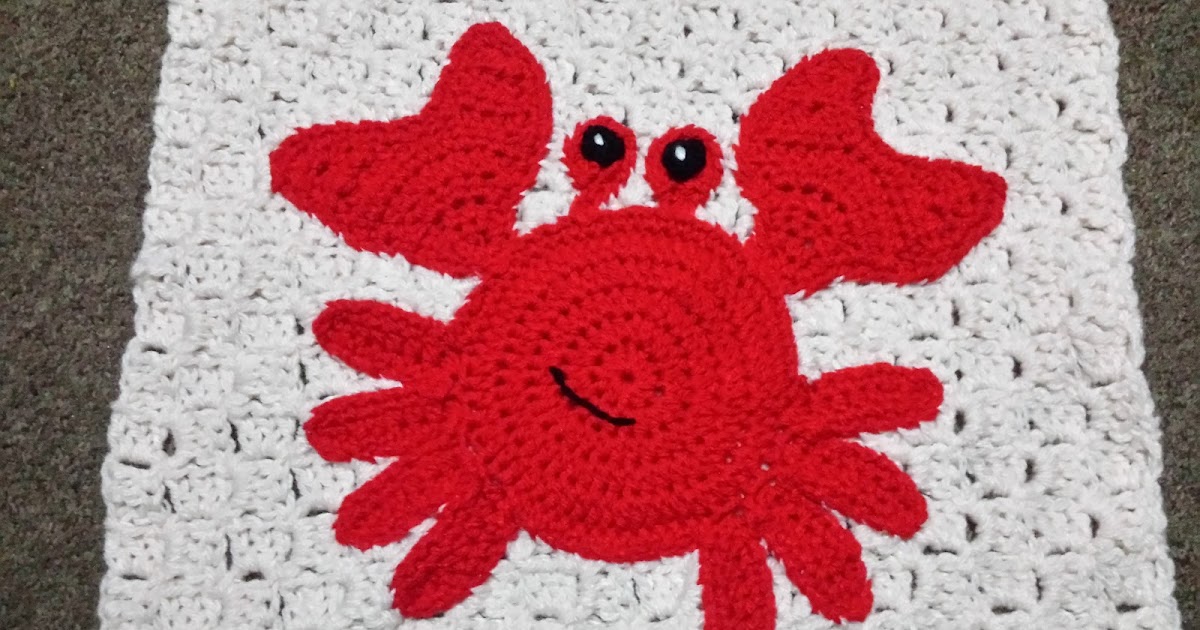 Blooming Lovely: WIP - Crochet - Under The Sea Blanket - Crab Applique
