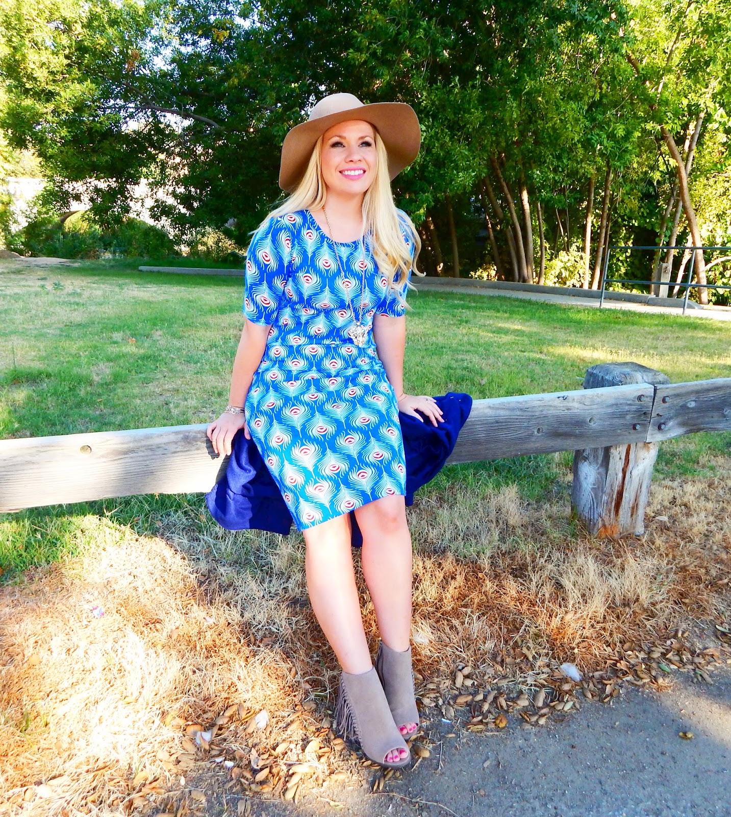 Blue Boho Dress Outfit - Lizzie in Lace