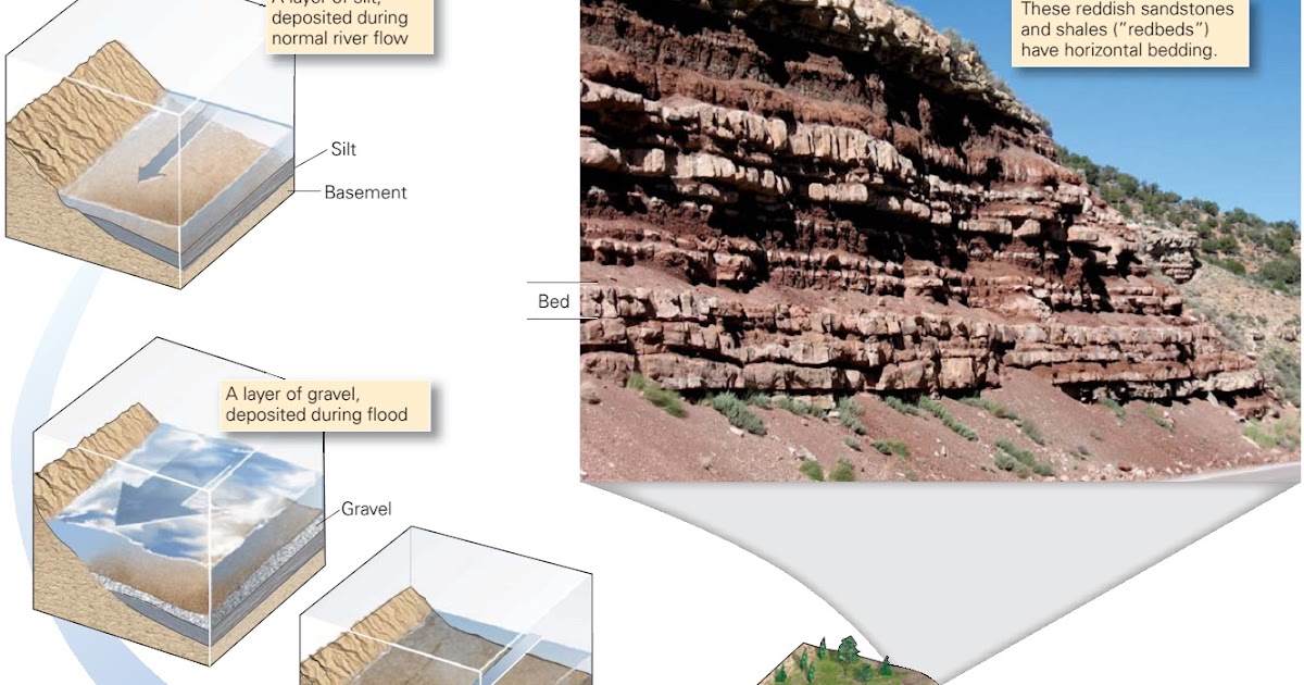 Graded Bedding Sedimentary Rocks