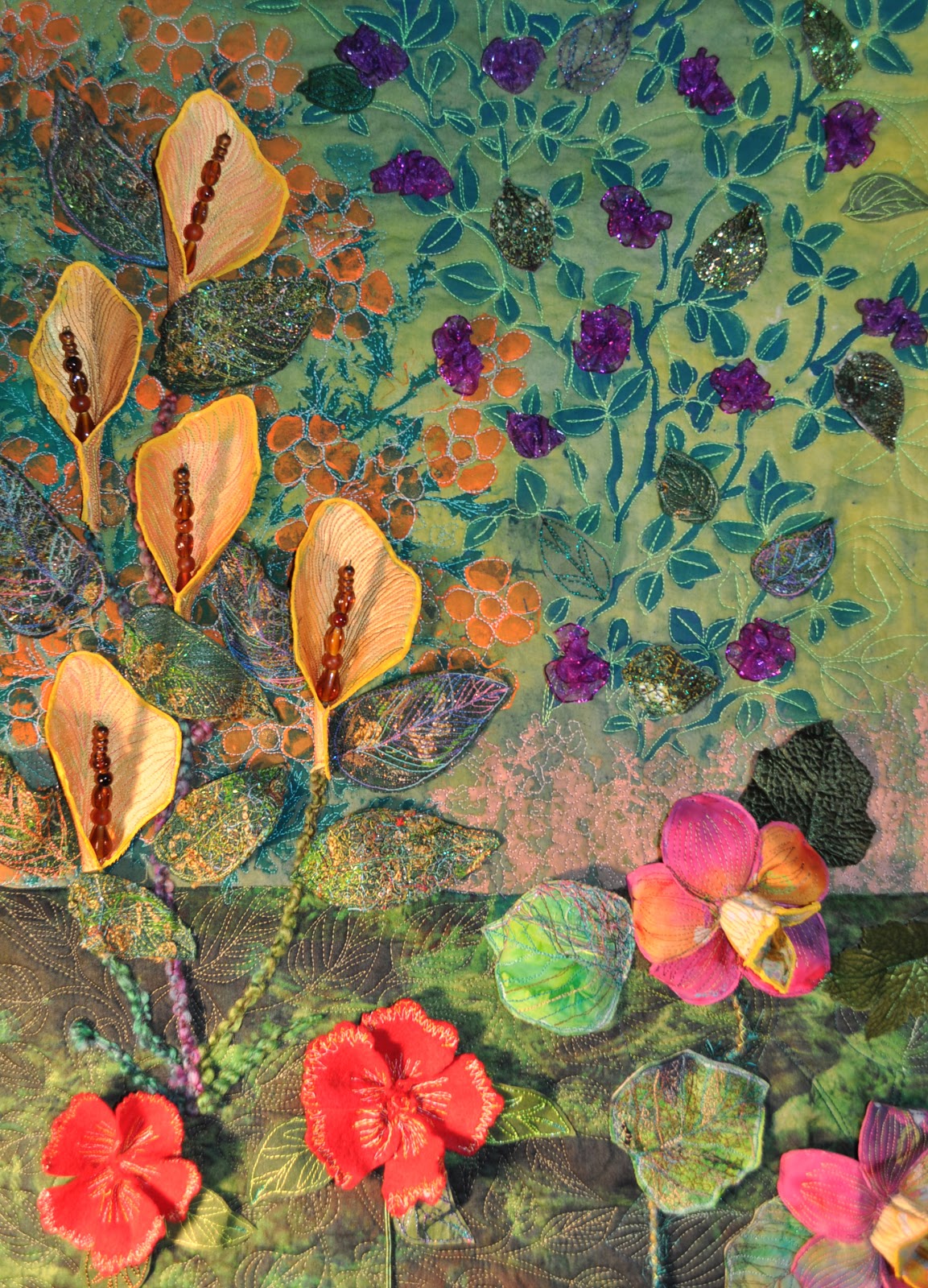 Free Spirit Art Studio: Plantasia: Planting 3 Dimensional Fiber Flowers