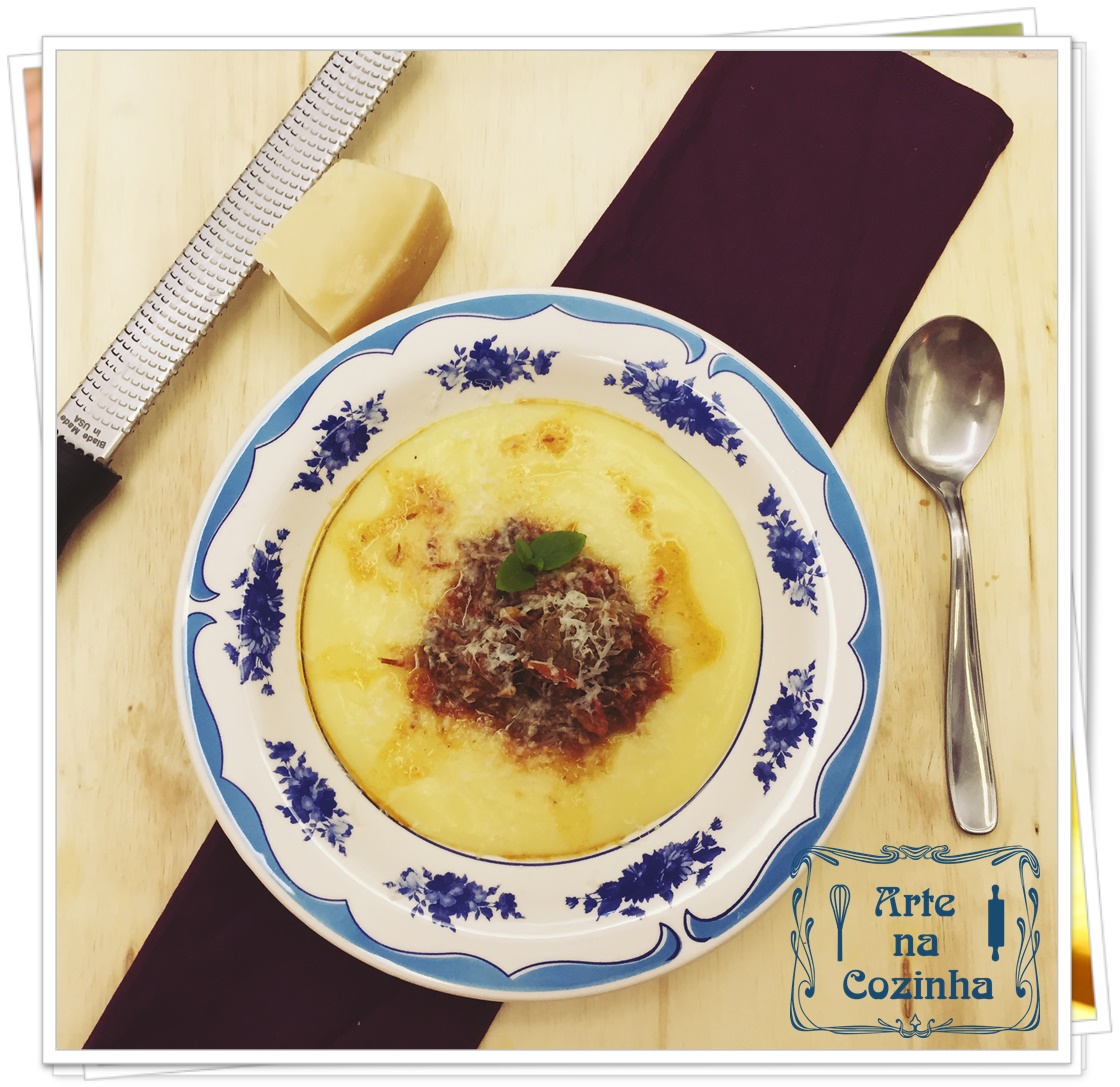 Arte na Cozinha: Polenta mole com ragú de carne