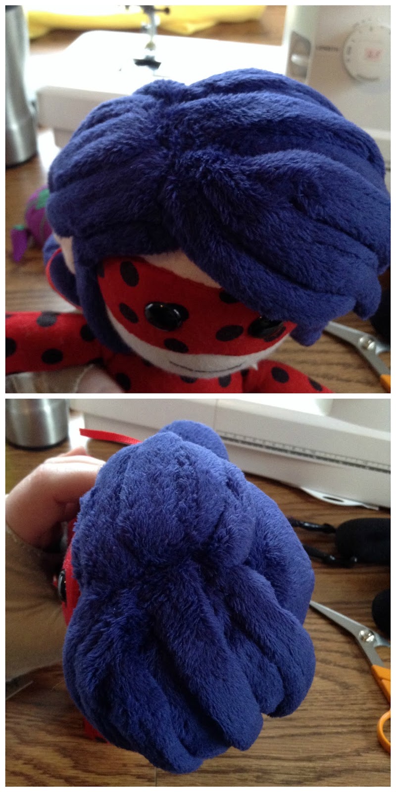 A Screw Loose: Miraculous Ladybug Plush: Tutorial #4 - Ladybug's Hair