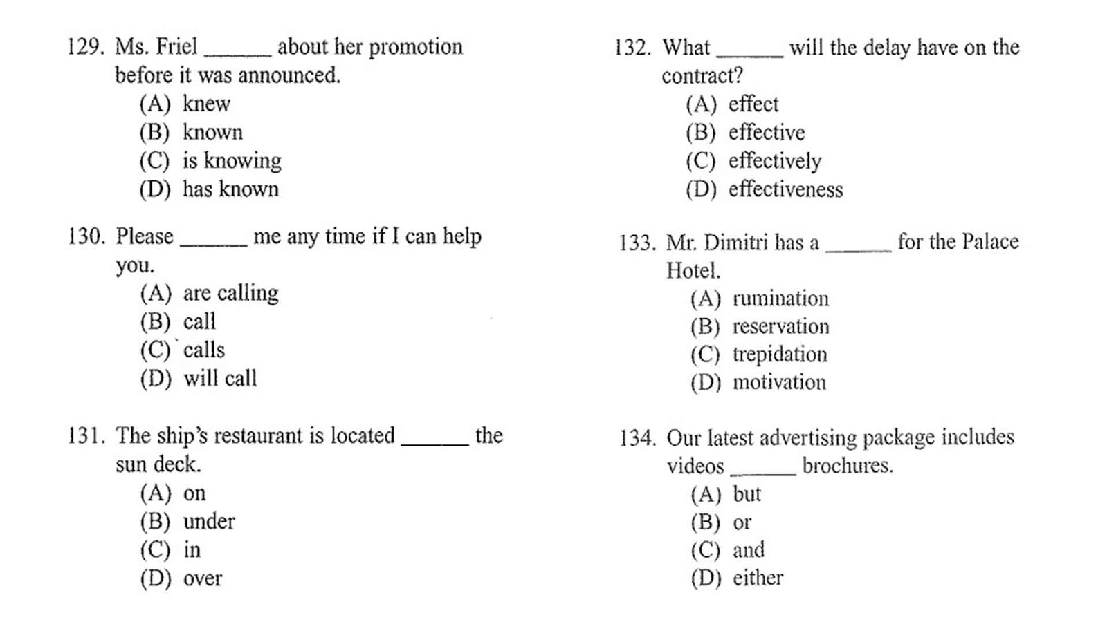 Full TOEIC Test 1 | Full Toeic Test Online Free