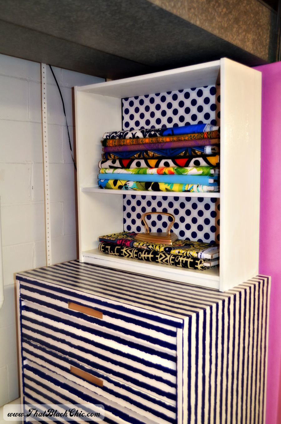 DIY: Pattern Cabinet Stripe Make-Over | That Black Chic