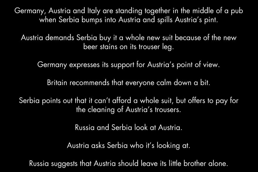 If WWI Were a Bar Fight – Josh's World