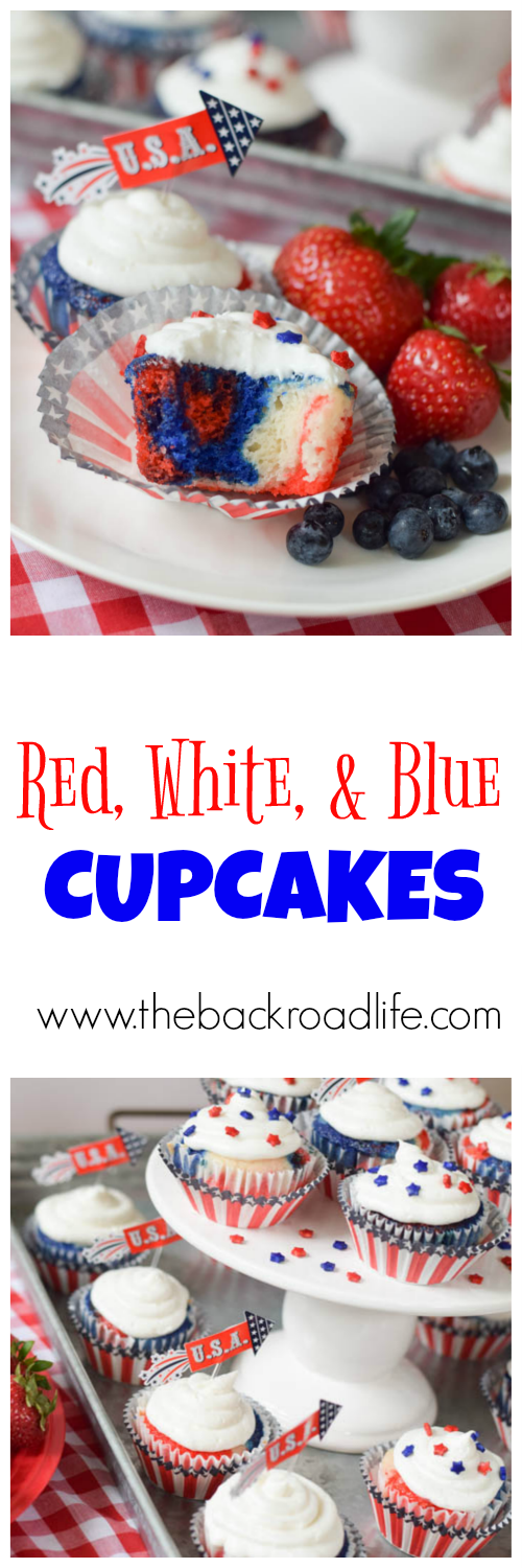 The Backroad Life: Red, White, and Blue Cupcakes
