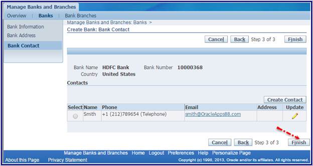 Oracle Applications: Oracle R12 Bank, Branch, Bank Account and Payment ...