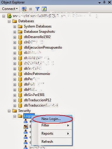 Análisis y Programación: Crear logins de SQL Server sin ejecutar comandos