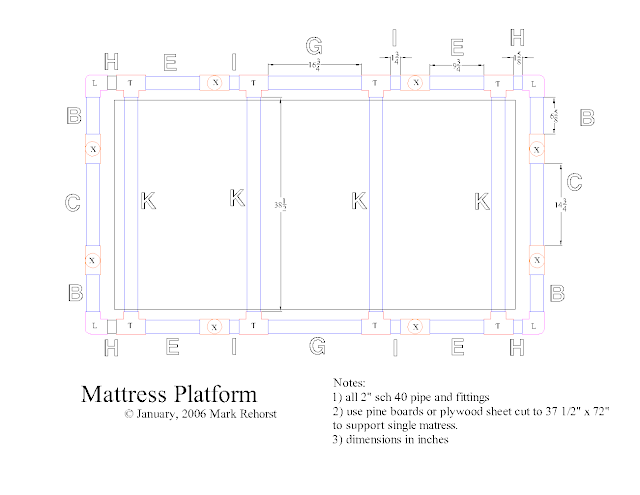 Mark Rehorst's Tech Topics: Loft Bed Made From Schedule 40 PVC Pipe