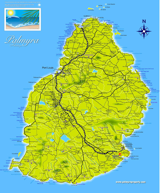 MAURITIUS - GEOGRAPHICAL MAPS OF MAURITIUS