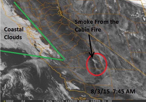 California Smoke Information: Monday, August 3, 2015 - Satellite Shows ...