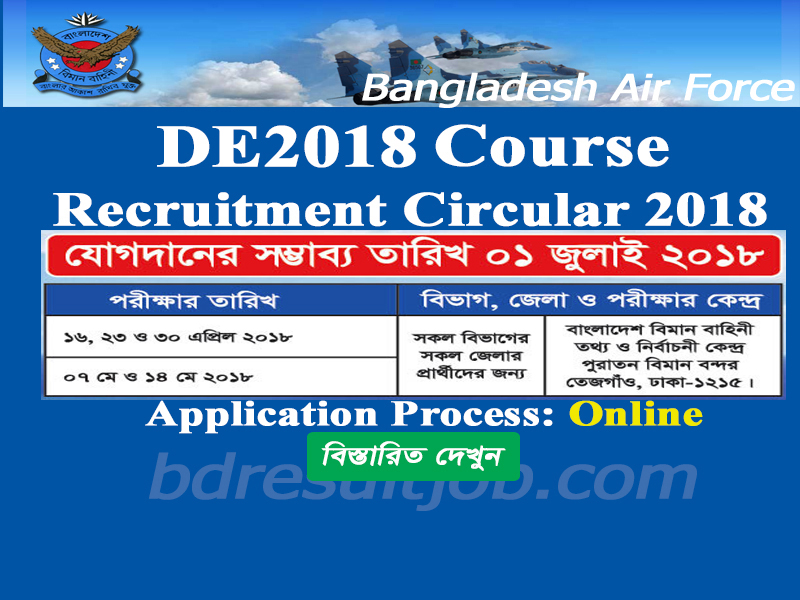 Bangladesh Air Force DE2018 Cadet Recruitment Circular 2018 ...