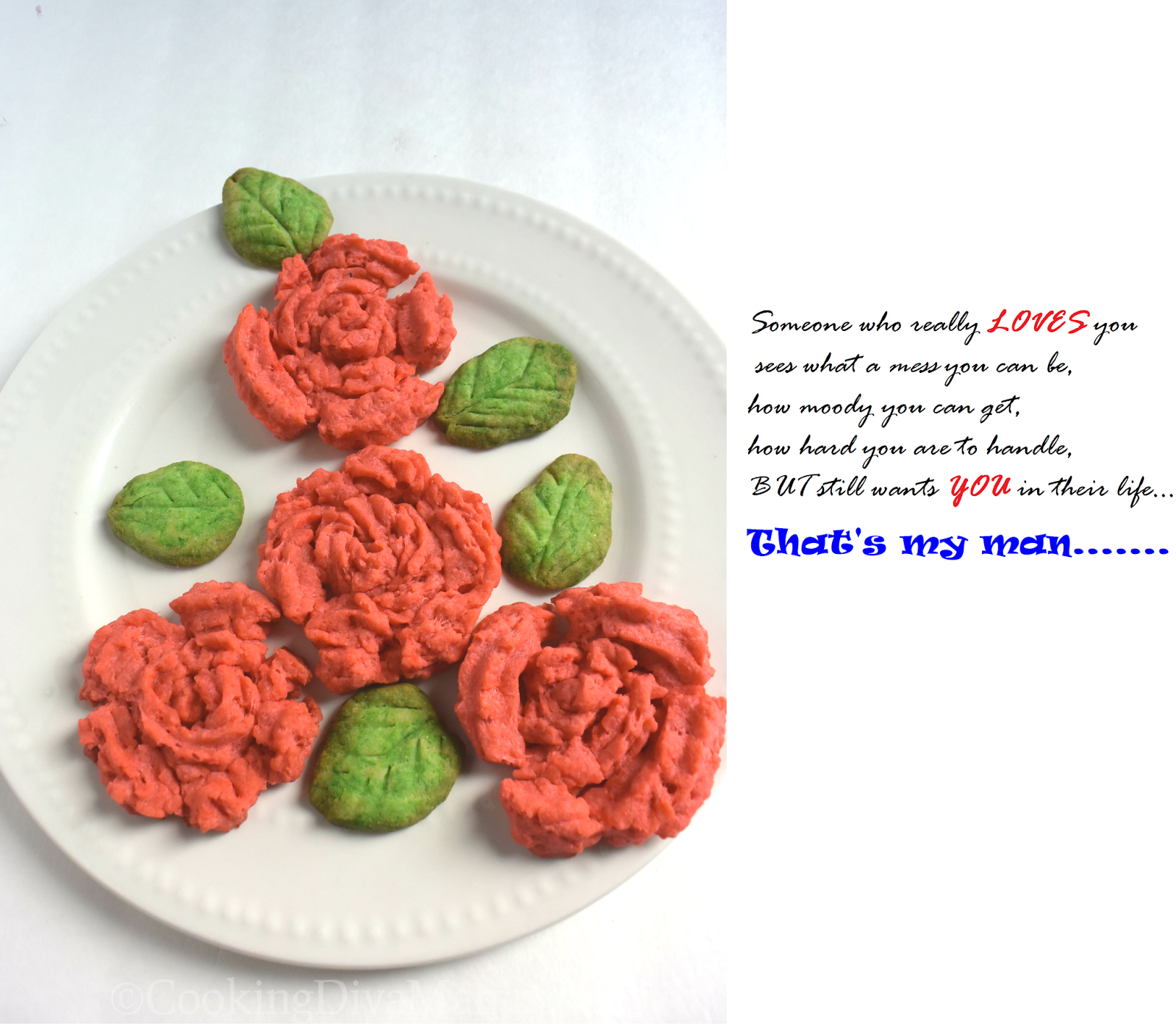 Rose cookies|Valentine's day cookies|Basic Cookie recipe|Unique cookie