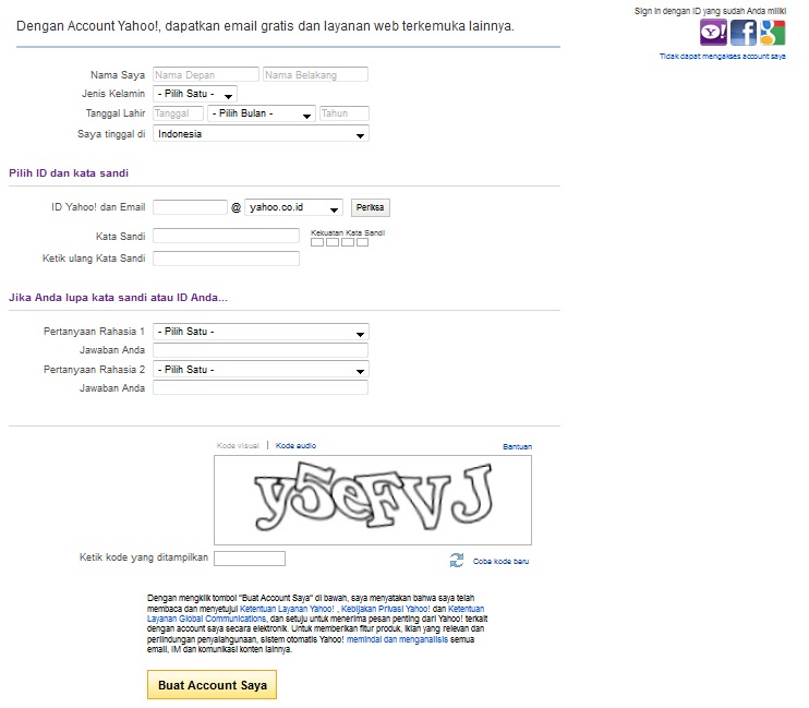 Cara membuat Email di Yahoo Indonesia | Solo Nge-Blog