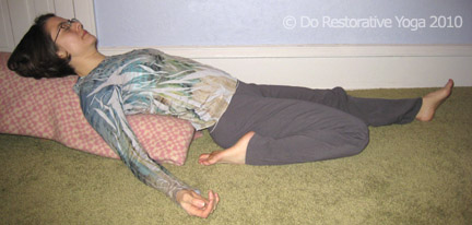 Do Restorative Yoga: Supported Reclining Hero's Pose ~ Supta Virasana