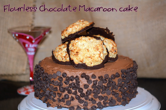 TRIPLE LAYER FLOURLESS CHOCOLATE MACAROON CAKE - Hugs and Cookies XOXO