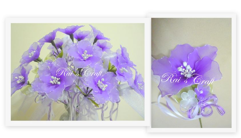 Rai's Craft: Bunga Telur Stokin Purple