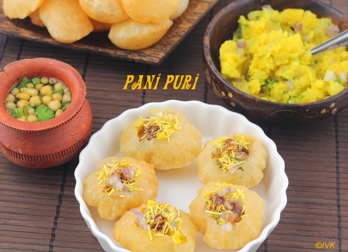IndianVegKitchen: Pani Puri Recipe | Chaat Recipe | Indian Street Food
