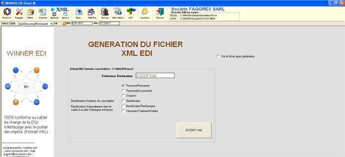 Simpl IS Simpl IR Simpl TVA XML EDI: EDI Simpl-IS Logiciel Maroc