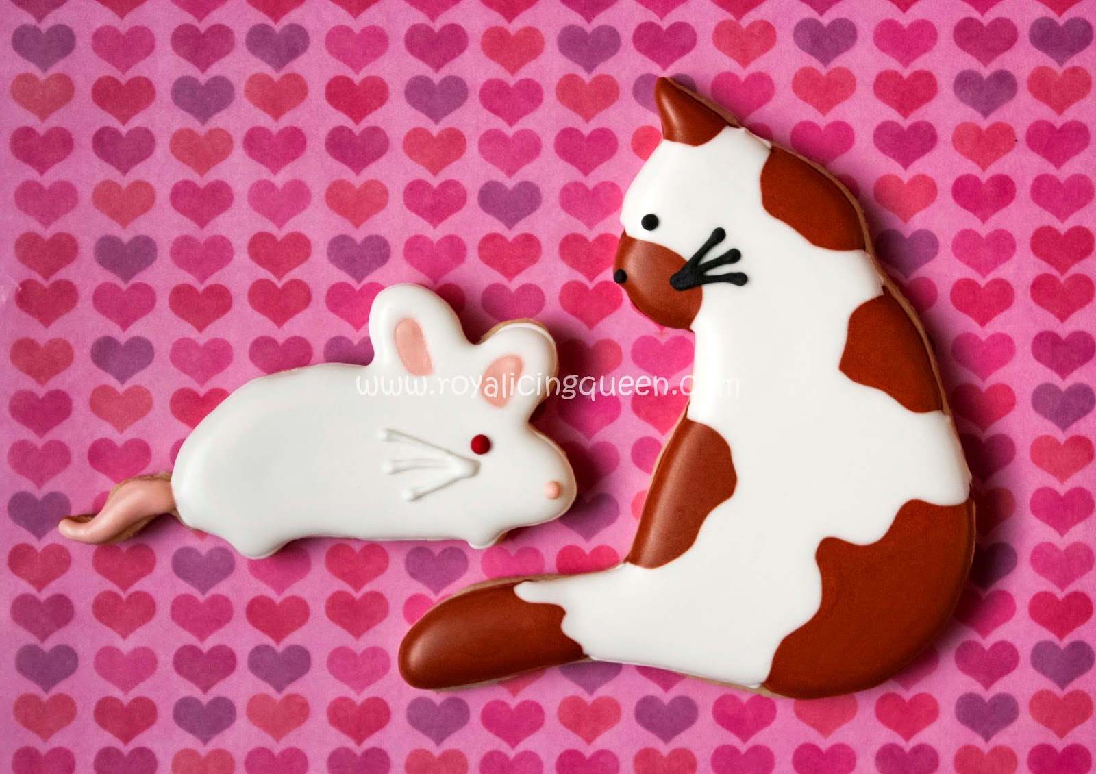 The Royal Icing Queen: Cat and Mouse Cookies