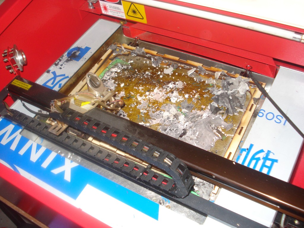 Fire in the laser cutter