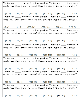 Learning with a Happy Heart: Math Journal Monday (Spring Word Problems)