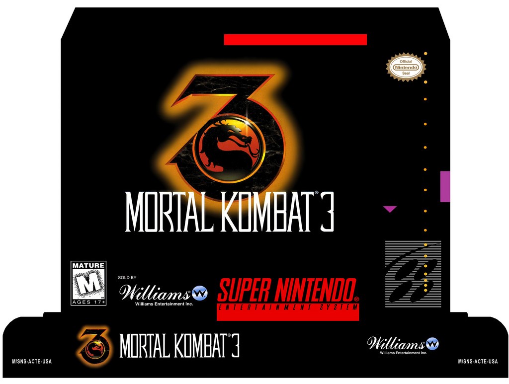 Super Nintendo Labels: Mortal Kombat 3