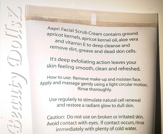 Beauty DollsZ: Aapri Facial Scrub cream