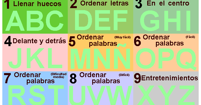 La clase de 3º de Barrial: Actividades abecedario y orden alfabético