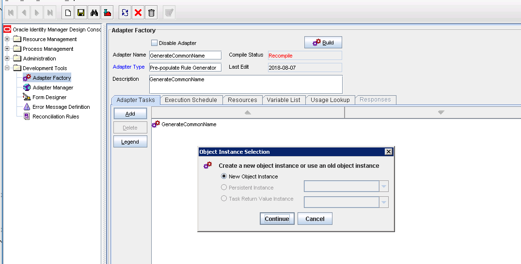 Developing a Pre-populate and process task adapter in OIM 11G R2 PS3