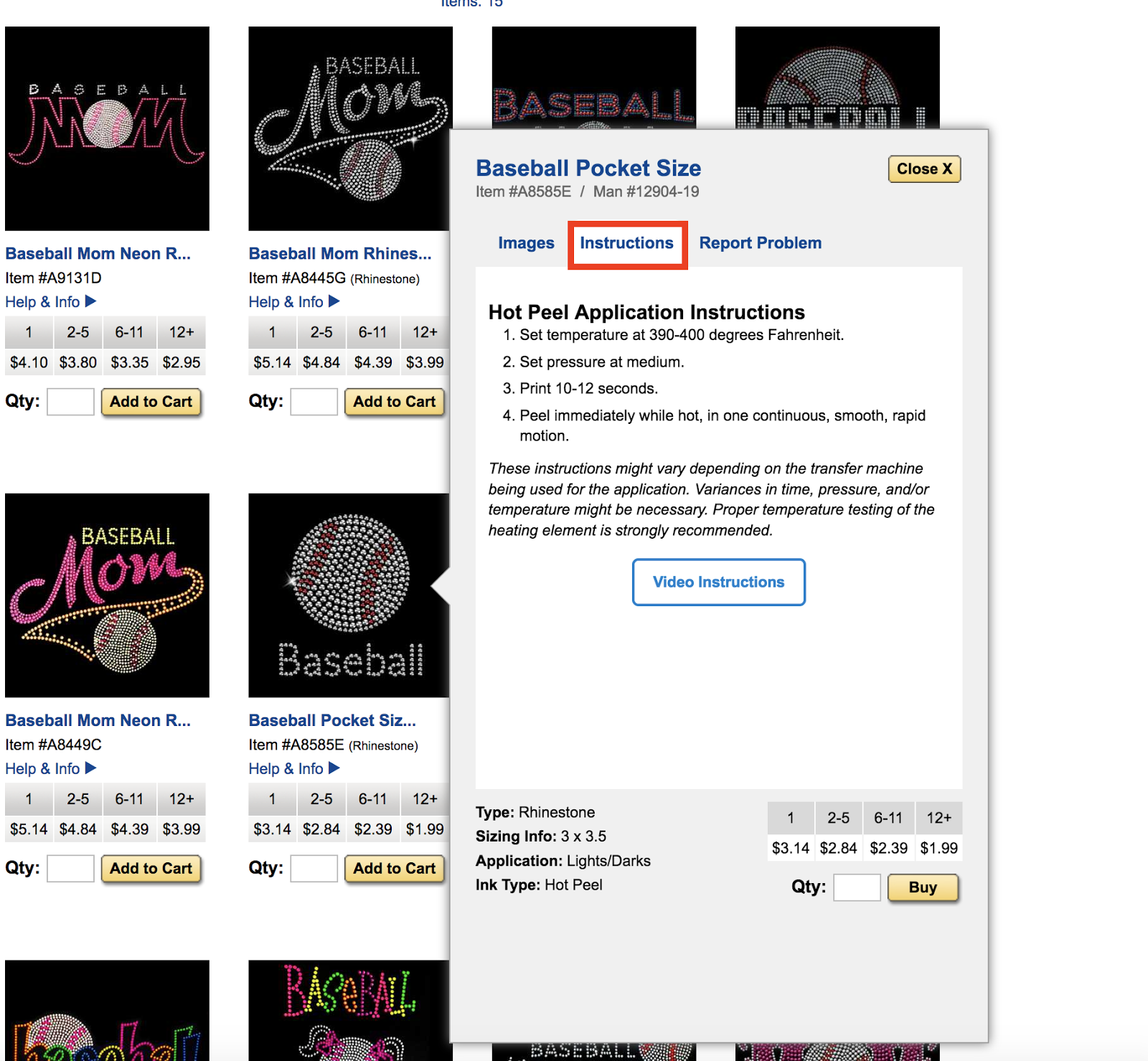 Customize Pre-Made Rhinestone Transfers with Heat Transfers Vinyl ...