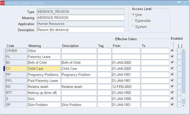 Oracle Applications: Oracle Absence Management Setup Steps