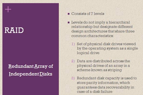 LIST AND DESCRIBE RAID ~ COMPUTER ARCHITECTURE