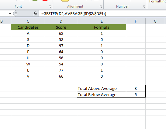 How to use GESTEP Function in Excel ~ Excel and Analytics