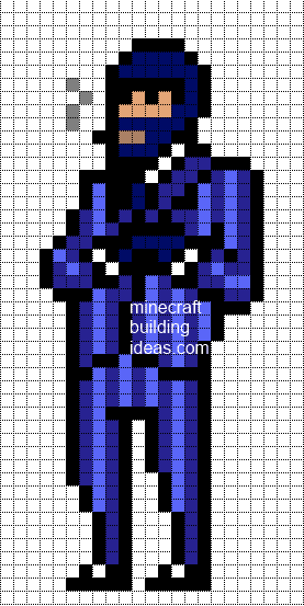 Minecraft Pixel Art Templates: Team Fortress Spy