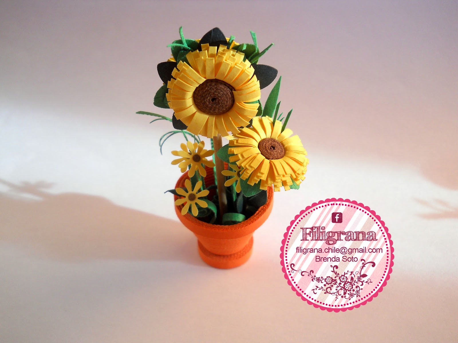 Filigrana - Quilling en Chile: Flores en miniatura souvenir filigrana ...