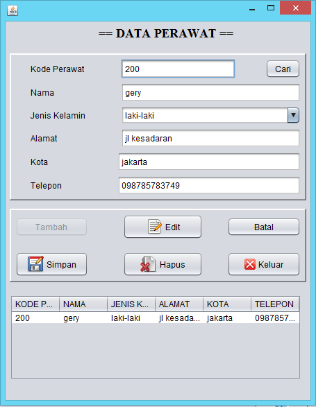 Aplikasi Rumah Sakit Menggunakan Java Netbeans dan Mysql (CRUD ...
