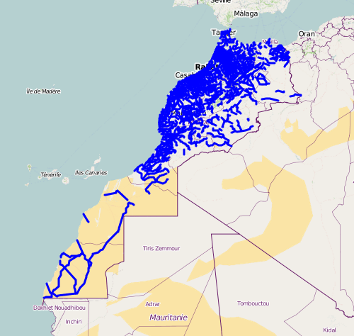 Routes Provinciales - Maroc Maps