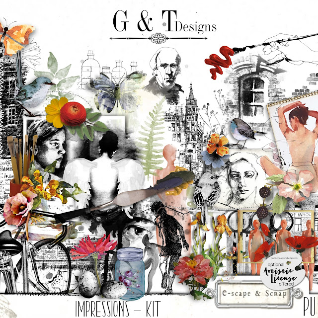 E-scape and Scrap: G&T Designs - Impressions Kit & Freebie