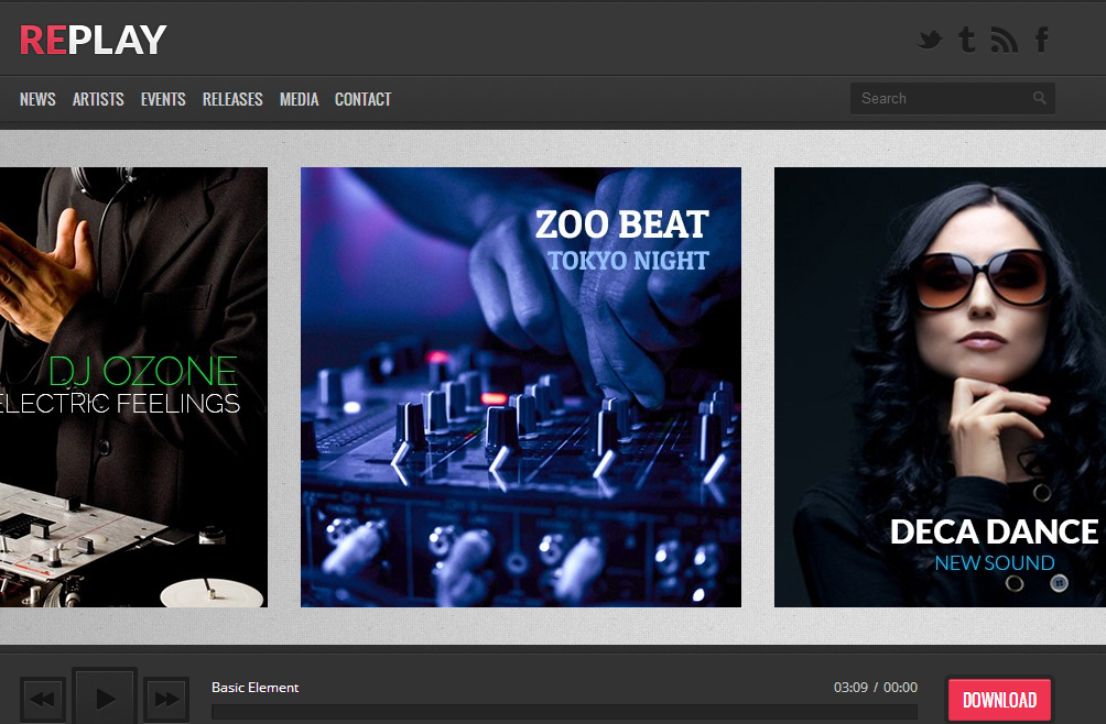 Template Editavel Para Blogger: Template Replay - musica