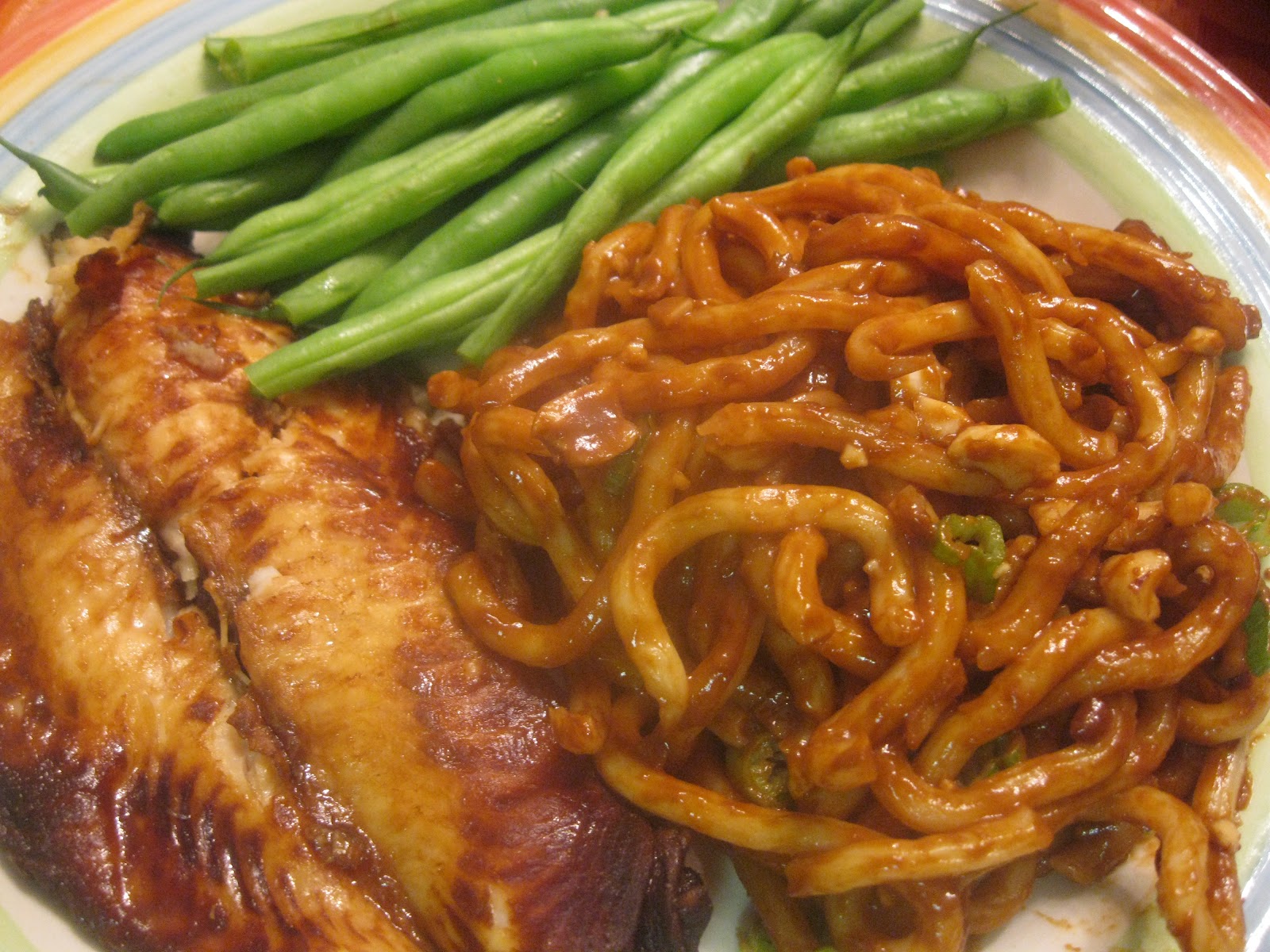 Feeding your family well: Steamed Ginger Garlic Fish with Peanut Udon ...